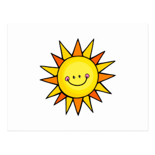 Sol Tecknad Vykort | Zazzle.se