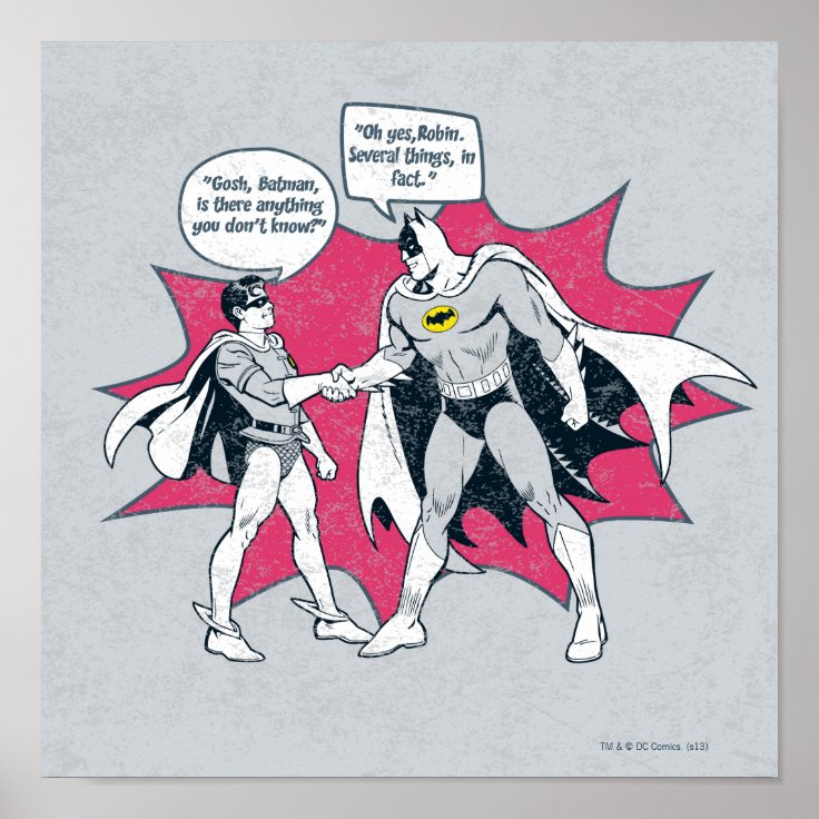 Distress Batman och Robin Handshake Poster | Zazzle.se