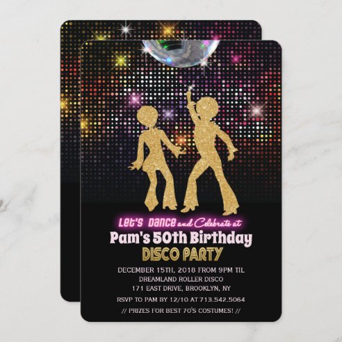 Disco Party Inbjudningar | Zazzle.se