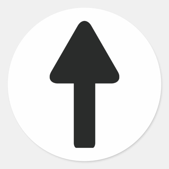 pil upp symbol runt klistermärke | Zazzle.se