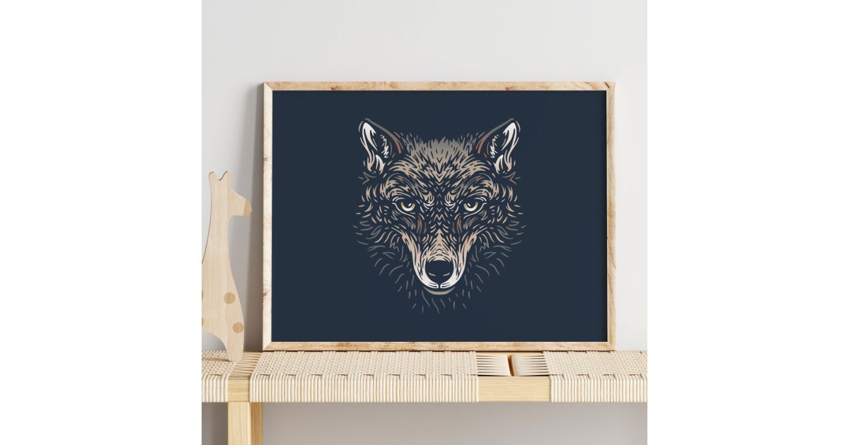 Varg | Utskrift av Varg av skogsdjur Poster | Zazzle.se