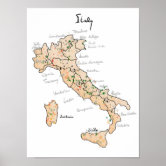 Vinkarta Italien Obrini Beverage Company, Importör Av Italienska